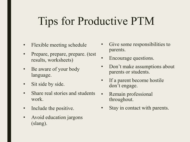 3 09-2020 PTM (Parents Teacher meeting) | PPTX | Parenting | Family and ...