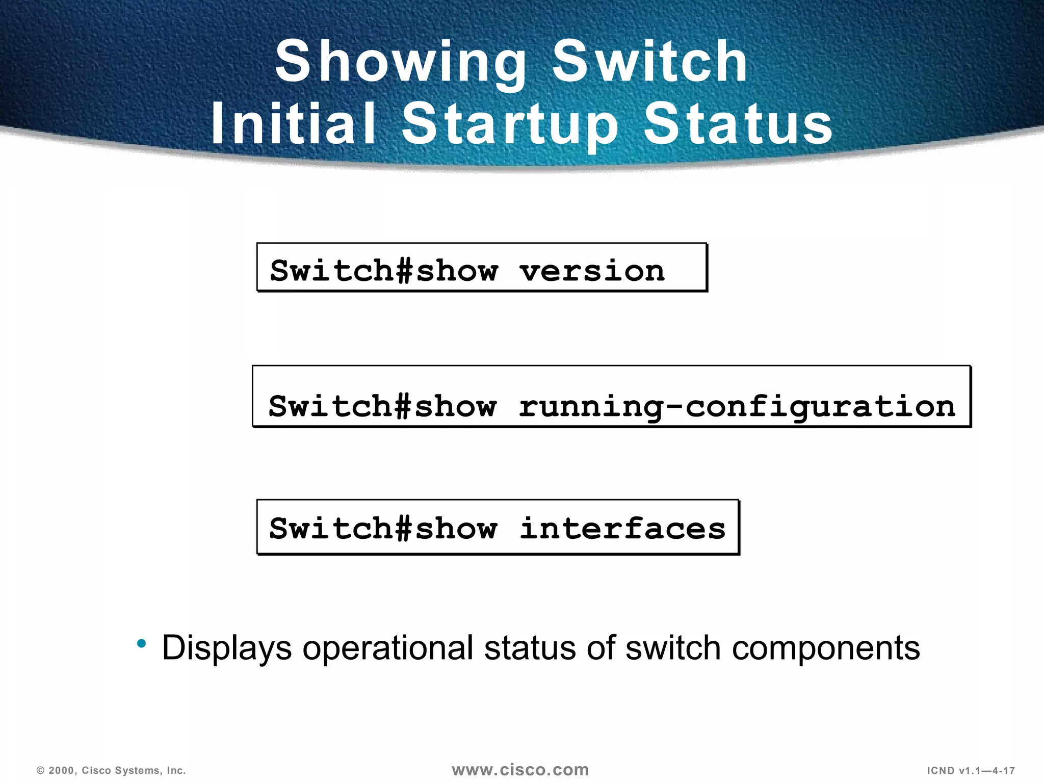 Operating And Configuring Cisco A Cisco Ios Device Ppt