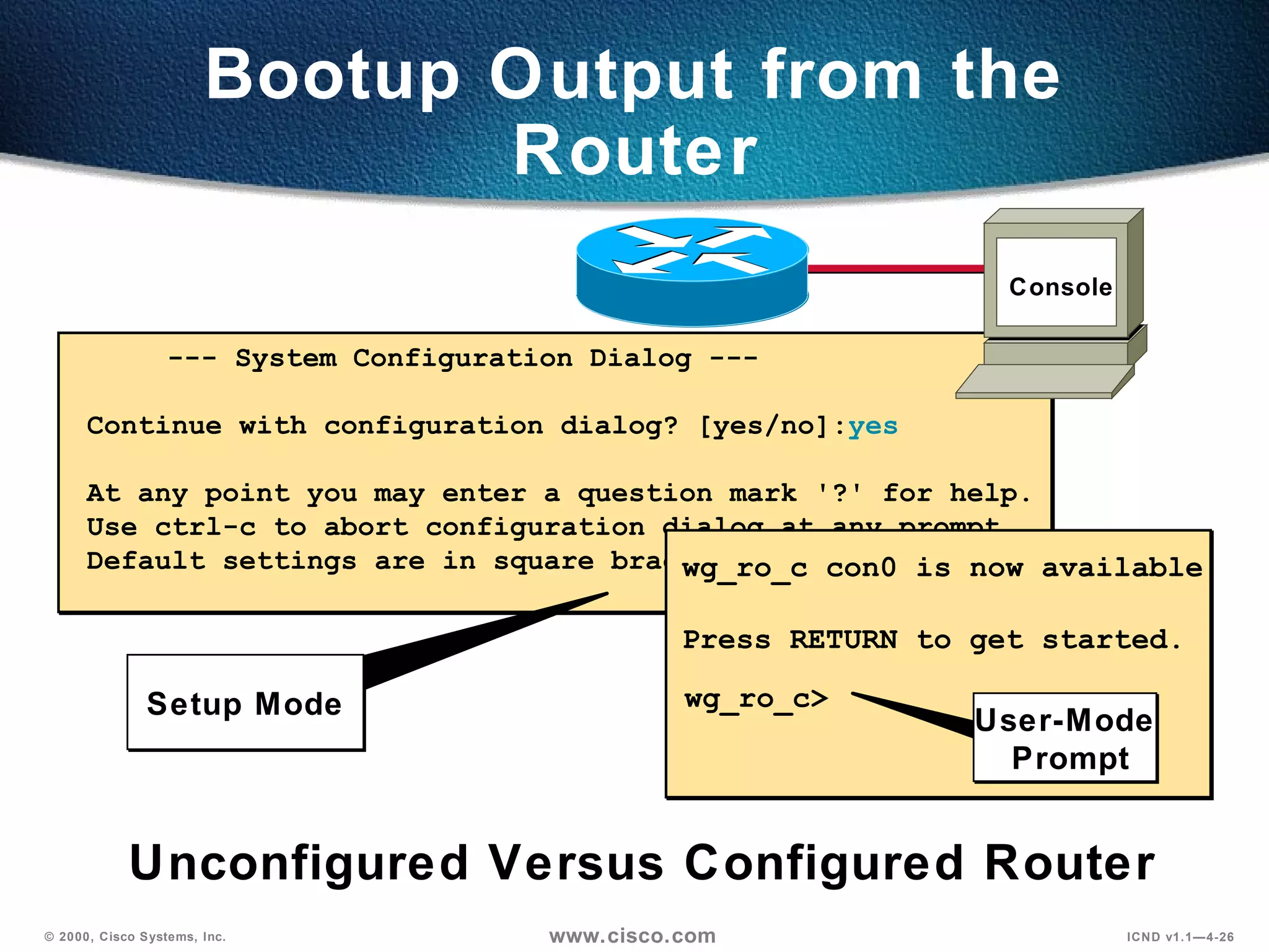 operating and configuring cisco a cisco IOS device | PPT