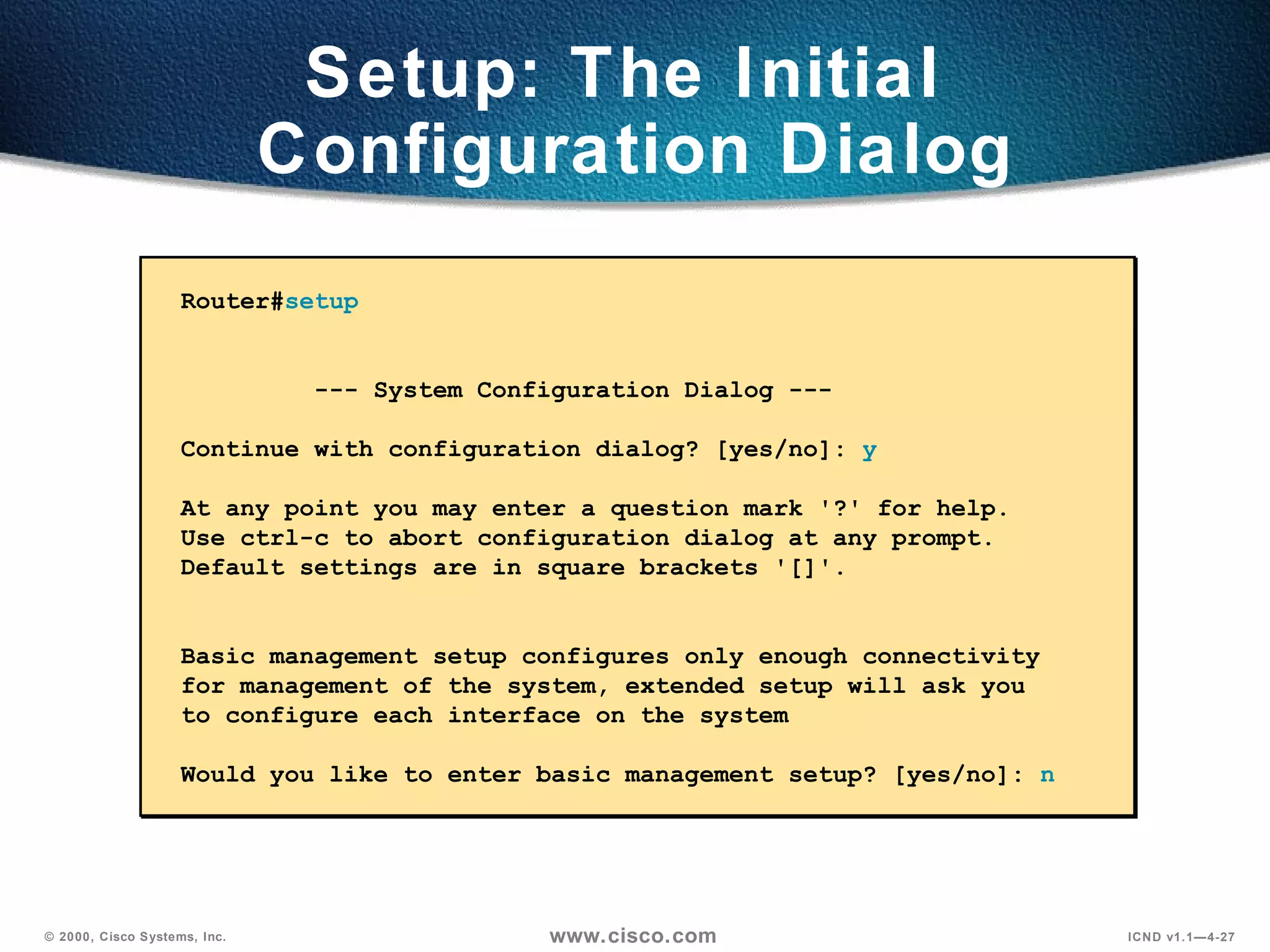 Operating And Configuring Cisco A Cisco Ios Device Ppt