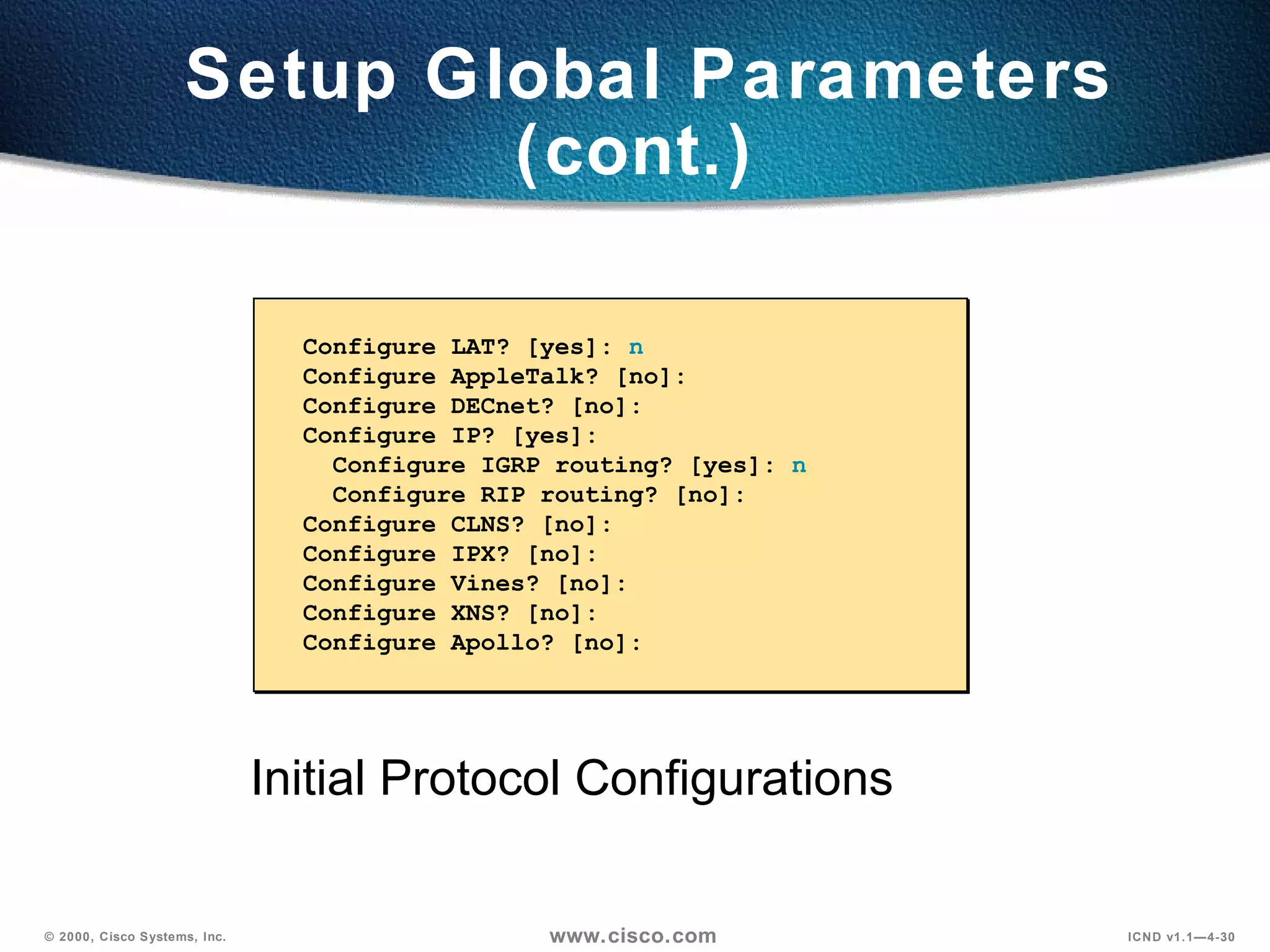 operating and configuring cisco a cisco IOS device | PPT