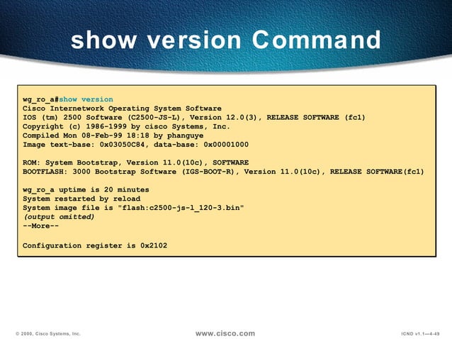 operating and configuring cisco a cisco IOS device | PPT