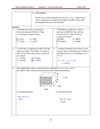 3.0 forces and pressure teacher copy | PDF