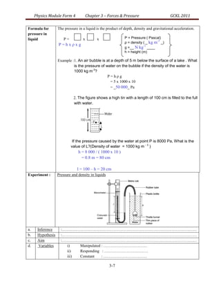 3.0 forces and pressure teacher copy | PDF