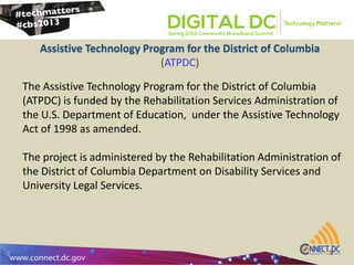 Assistive Technology Options for computer users with disabilities | PPT
