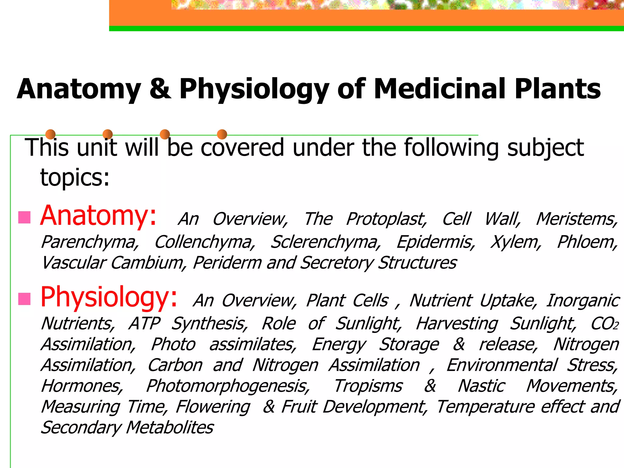 3 1-plant structural anatomy and physiology | PDF