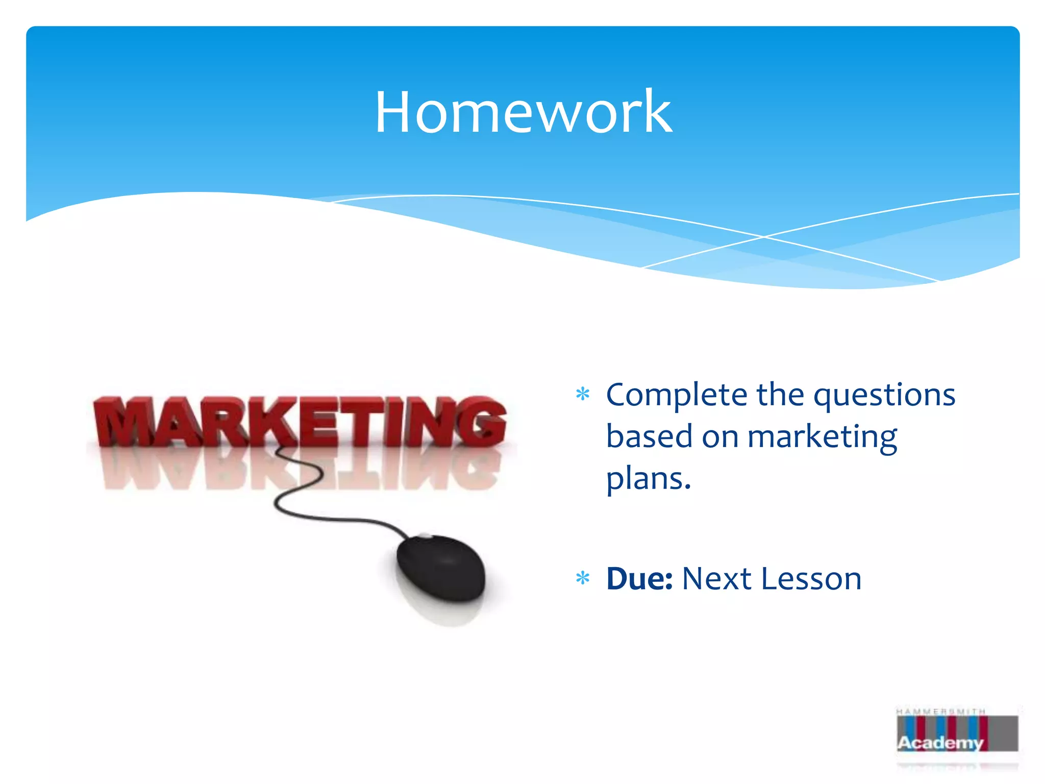 3.10 developing marketing plans - moodle | PPTX | Business ...