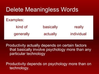 Style: Concision | PPT