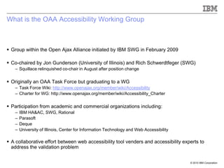 WAI-ARIA and the OpenAjax Alliance Accessibility Working Group. | PDF