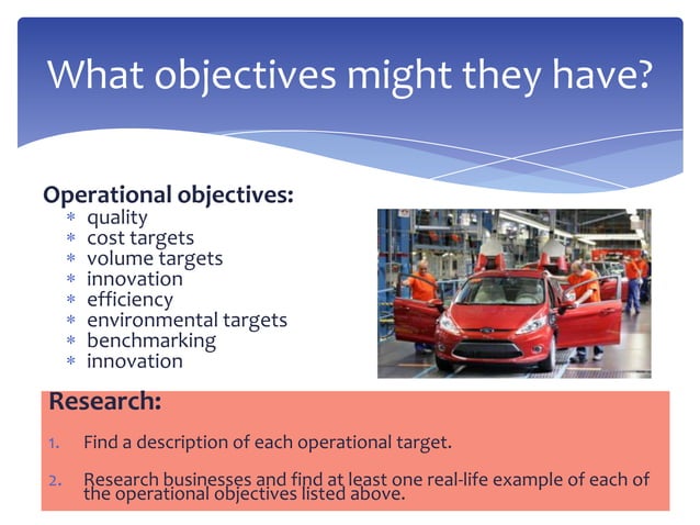 3.11 understanding operational objectives - moodle | PPTX | Logistics ...