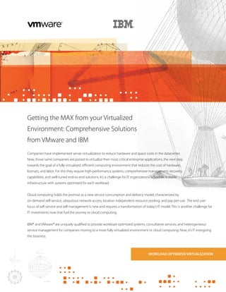 Getting the MAX from your Virtualized Environment: Comprehensive Solutions from VMware and IBM | PDF