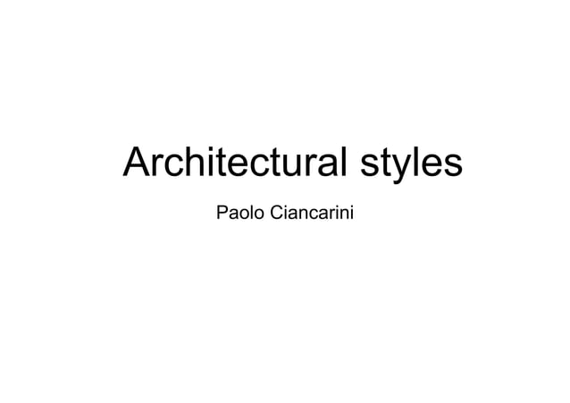 3 - Architetture Software - Architectural styles | PDF | Computer Networking | Computing