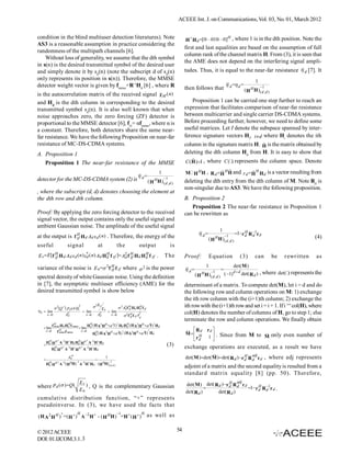 Near-Far Resistance of MC-DS-CDMA Communication Systems | PDF