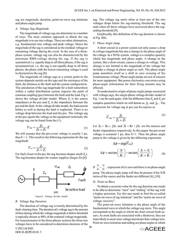 Characteristics Analysis of Voltage Sag in Distribution System using RMS Voltage Method | PDF