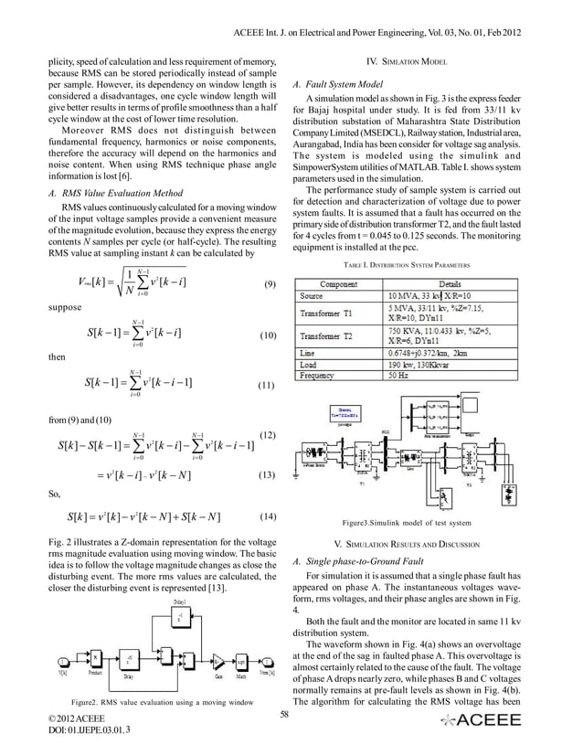 Characteristics Analysis Of Voltage Sag In Distribution System Using Rms Voltage Method Pdf