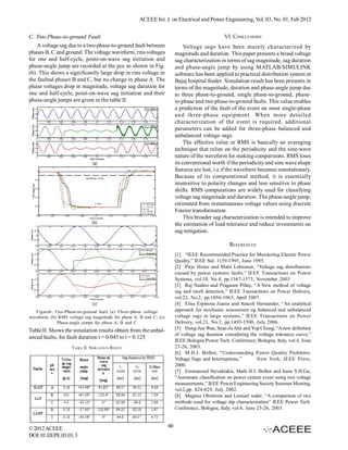 Characteristics Analysis of Voltage Sag in Distribution System using ...