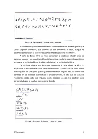 Hipotesis del sistema de escritura | PDF