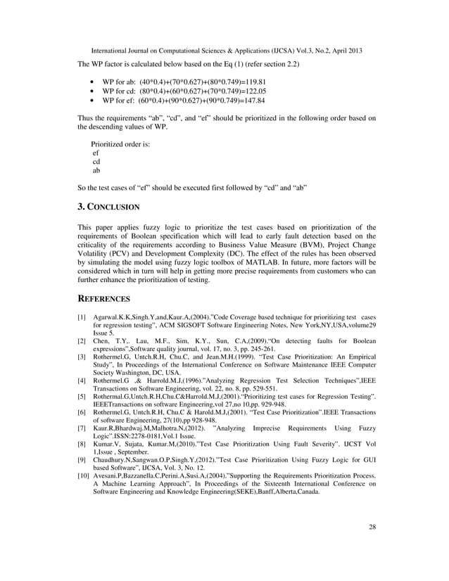 Test Case Prioritization Using Fuzzy Logic Based On Requirement