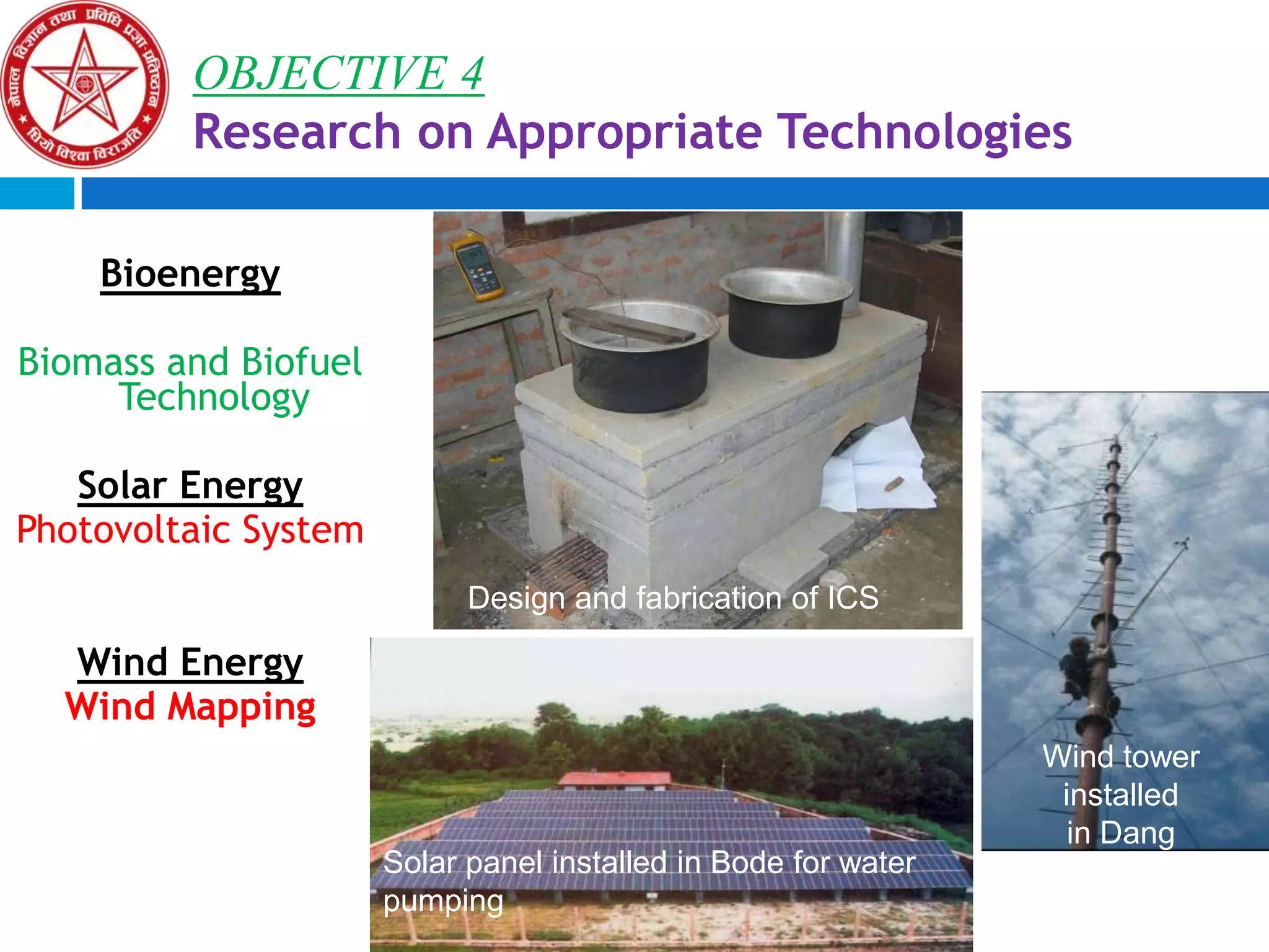 9. bioenergy research activities at NAST for evidence based policy ...