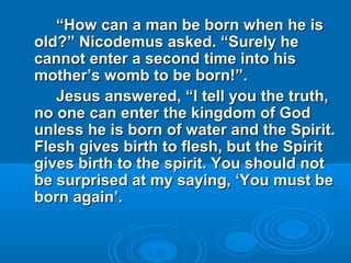 Pre Encounter Lesson 3: Born Again | PPT