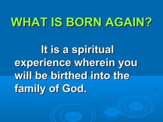Pre Encounter Lesson 3: Born Again | PPT