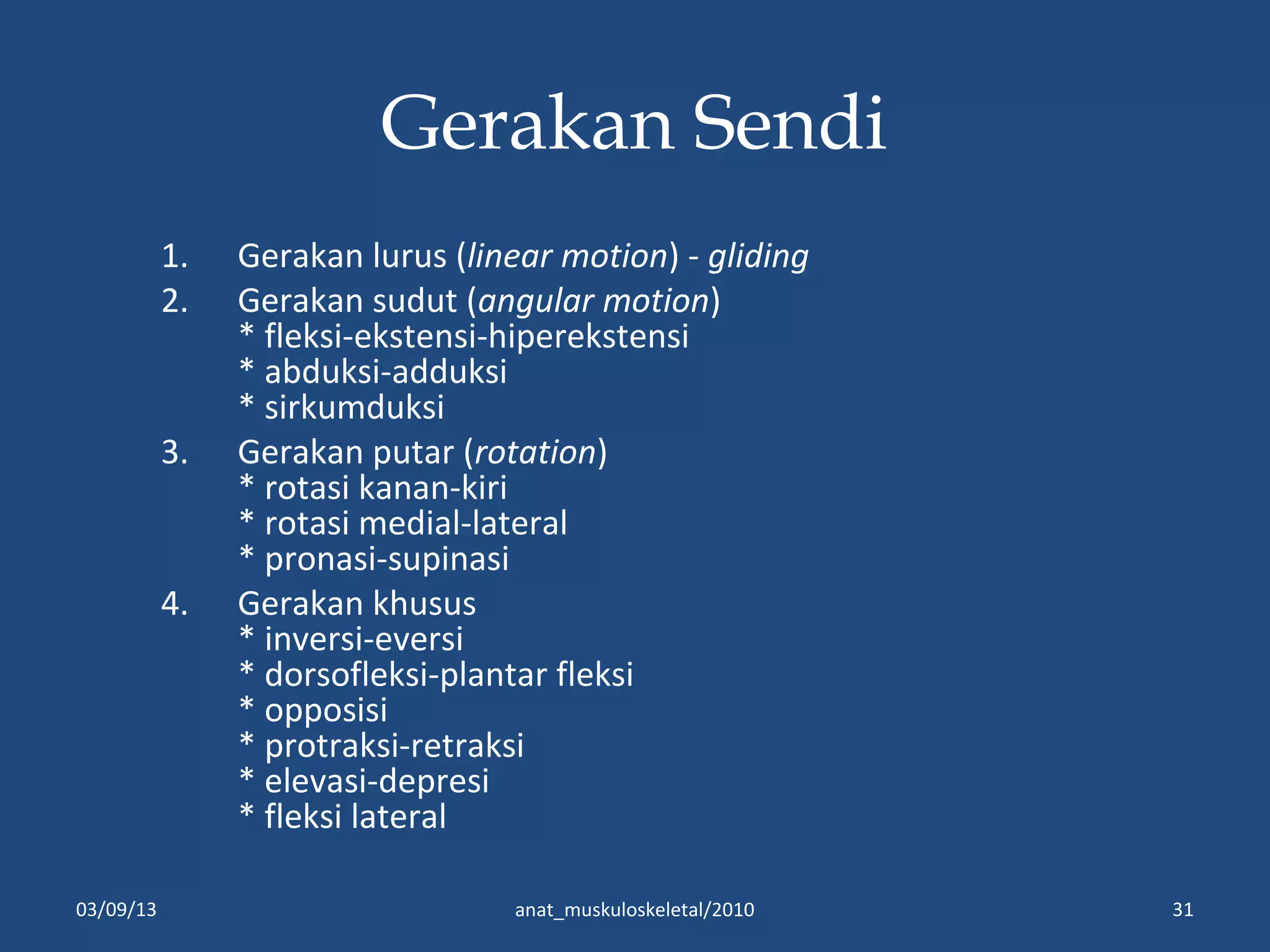 3. fisiologi sistem muskulo skeletal | PPT