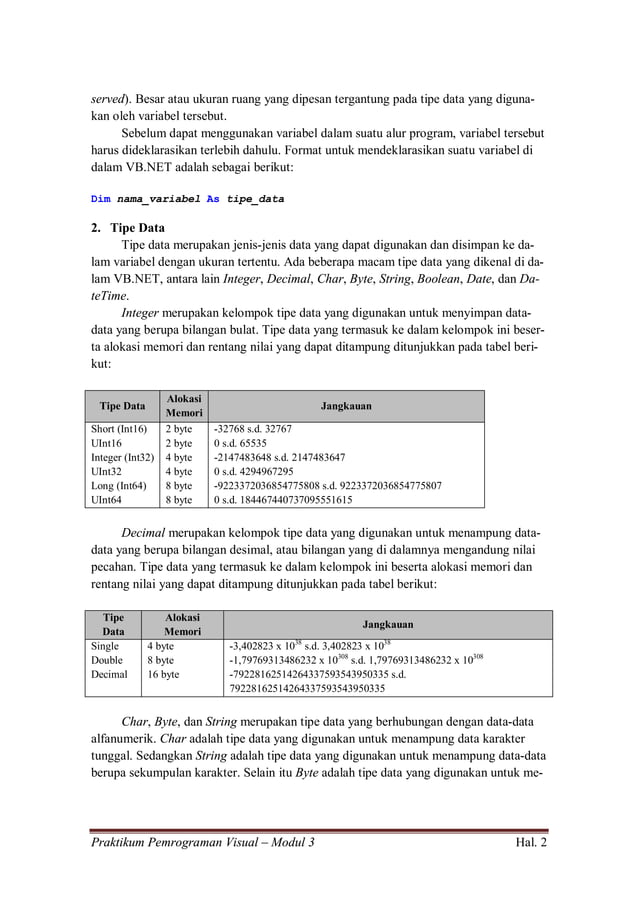 3. variabel-tipe-data-dan-operator-pada-vb.net | PDF