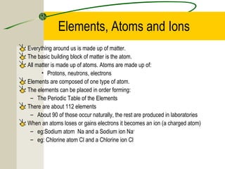 3.1 chemical elements & water | PPT