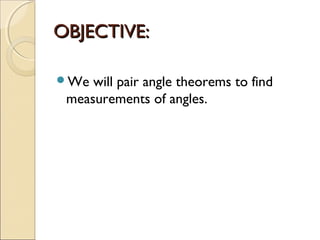 3.2 use parallel lines and transversals | PPT