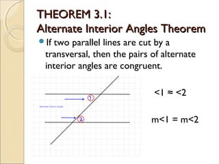 3.2 use parallel lines and transversals | PPT