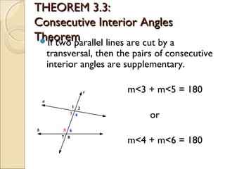 3.2 use parallel lines and transversals | PPT