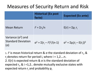 3. risk and return | PDF | Stocks and Bonds | Personal Investing