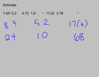 3.2 estimating products and quotients | PPT