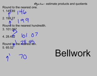 Estimate Each Quotient Or Product