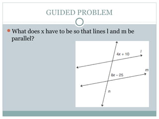 3.3 prove lines are parallel | PPT