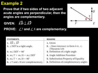 3.6 prove theorems about perpendicular lines | PPTX