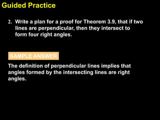 3.6 prove theorems about perpendicular lines | PPTX
