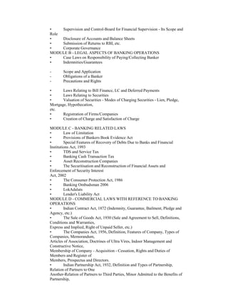 legal & regulatory aspects of banking iibf | PDF