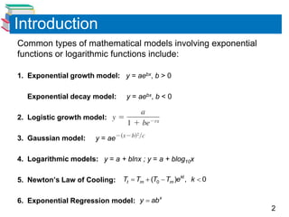 3.5 3.6 exp-log models 13-14 | PPTX | Physics | Science