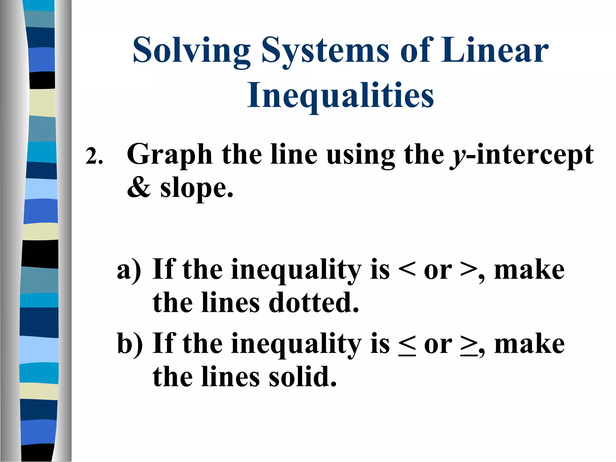 3.3 graph systems of linear inequalities | PPT