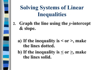 3.3 graph systems of linear inequalities | PPT