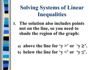 3.3 graph systems of linear inequalities | PPT