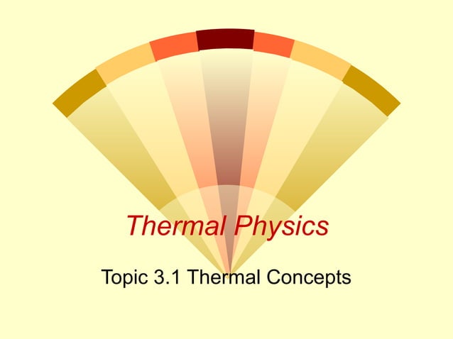 3.1 thermal concepts | PPT | Chemistry | Science