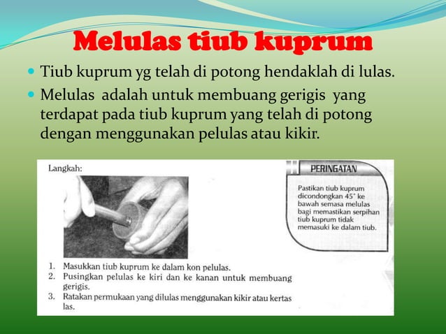 3. memotong tiub kuprum(penghawa dingin) | PPTX