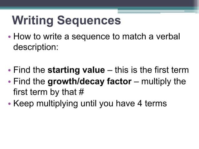 3.1 exponential sequences | PPT