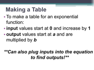 3.2 exponential function tables | PPTX