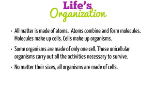 Levels of Organization (cell to organism) | PDF