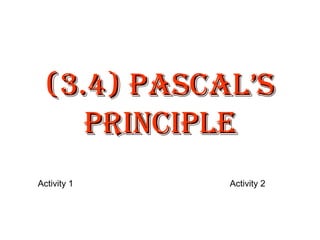 Pascal's Principle Explained | PPT