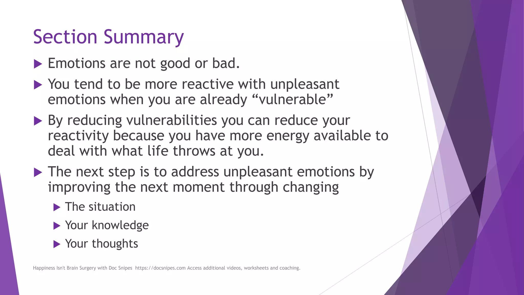 Emotion Regulation: Improving Happiness and Preventing Distress | PPTX