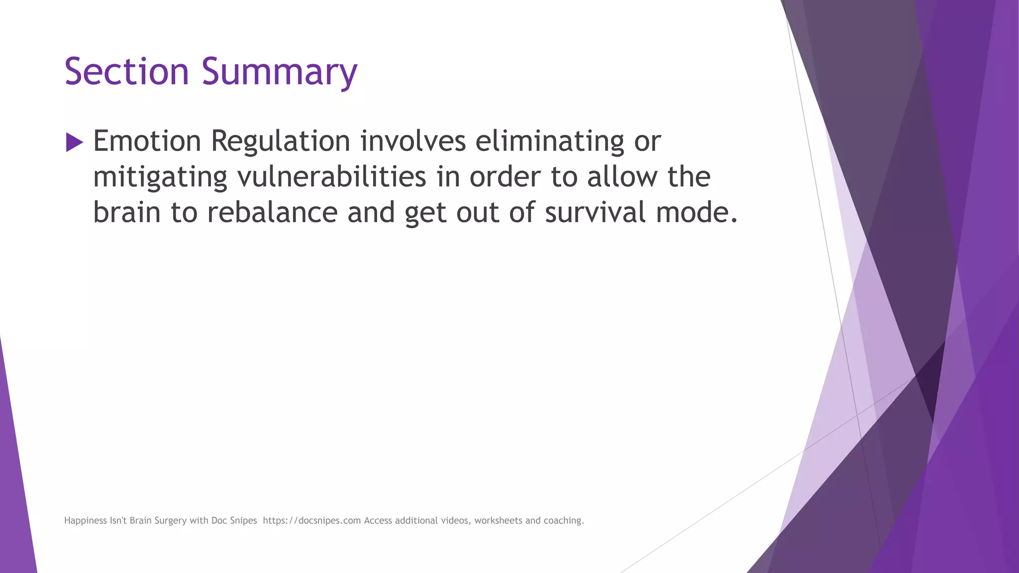 Emotion Regulation: Improving Happiness and Preventing Distress | PPTX